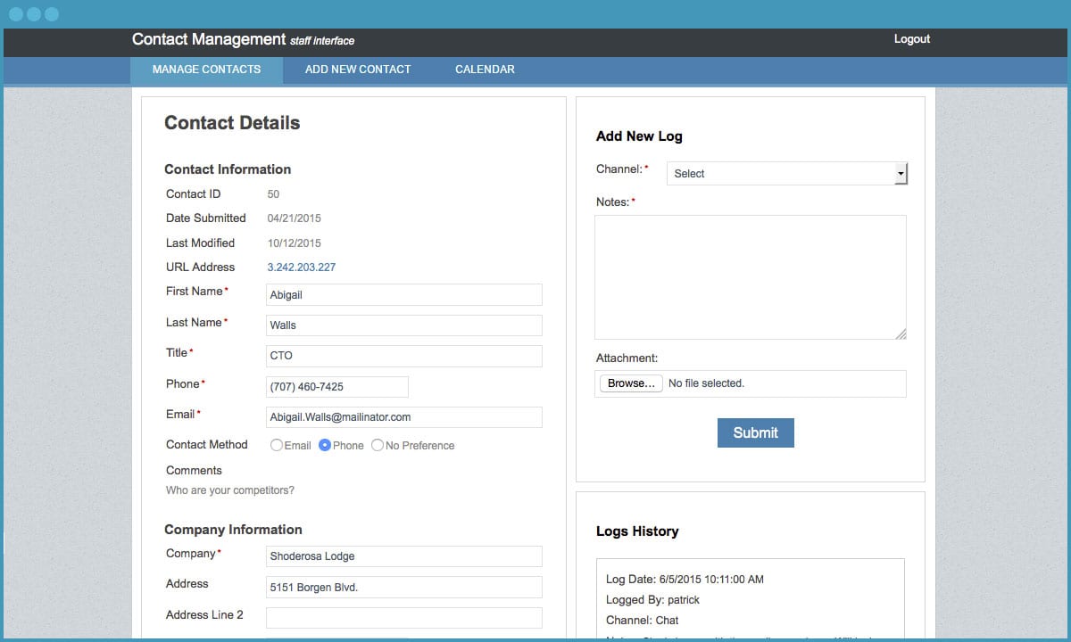 Contact Management System - Free Software | Caspio