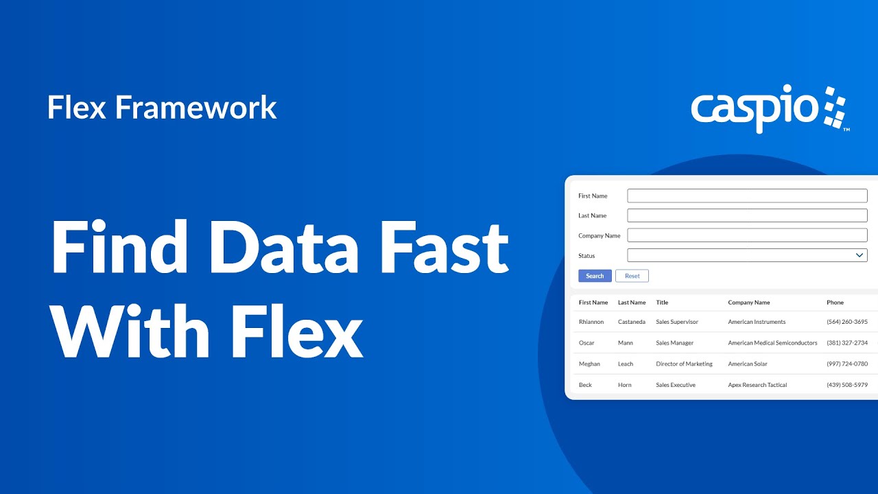 How to Create a Searchable Report With Flex | Caspio