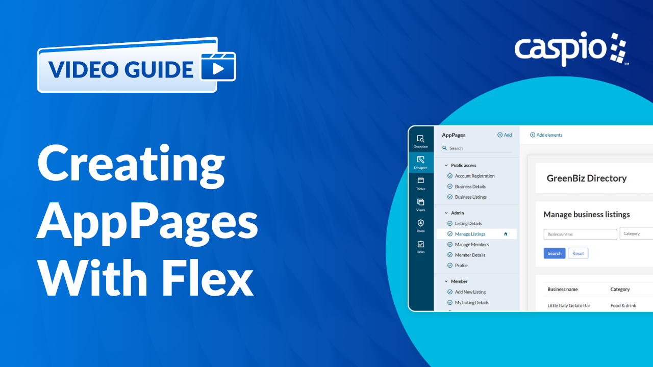 How to Create AppPages With Flex | Caspio