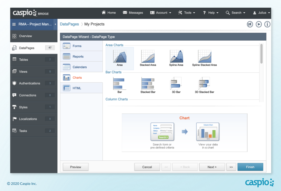 Build Interfaces Using Caspio s Point and click Tools